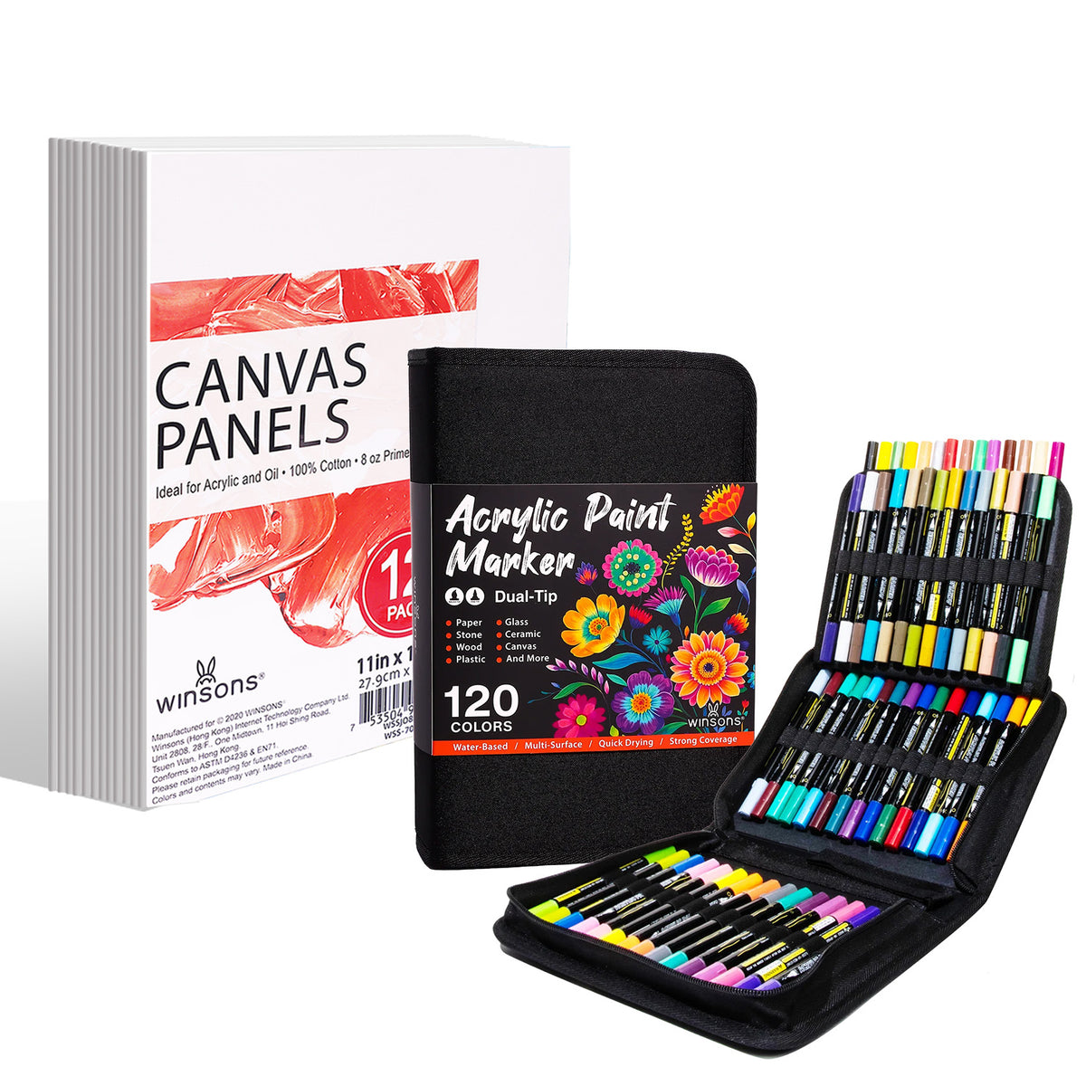 Professional Acrylic Painting Art Bundles: High-Pigment Acrylic Paint ...