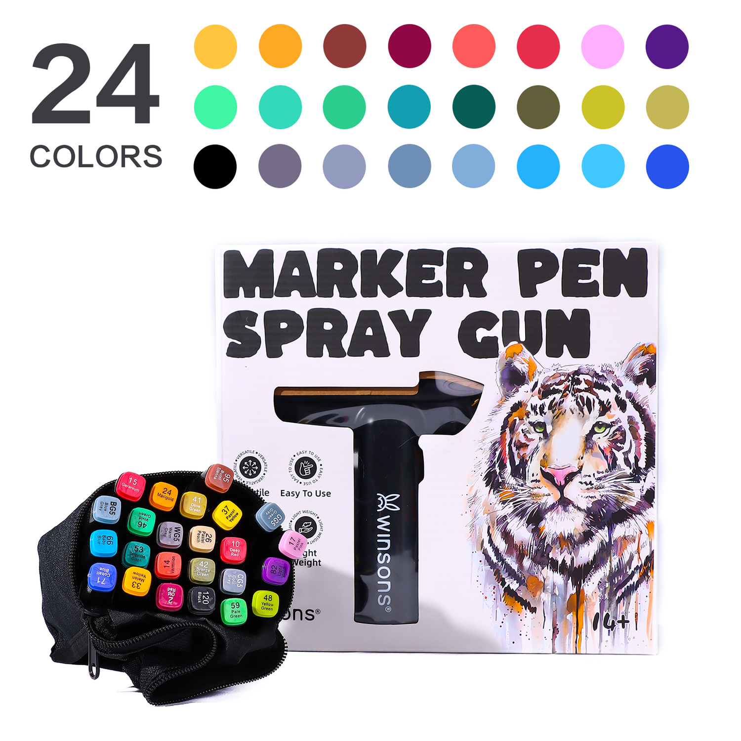 WINSONS Cordless Airbrush Marker Kit | One-Step Spray Painting with ...