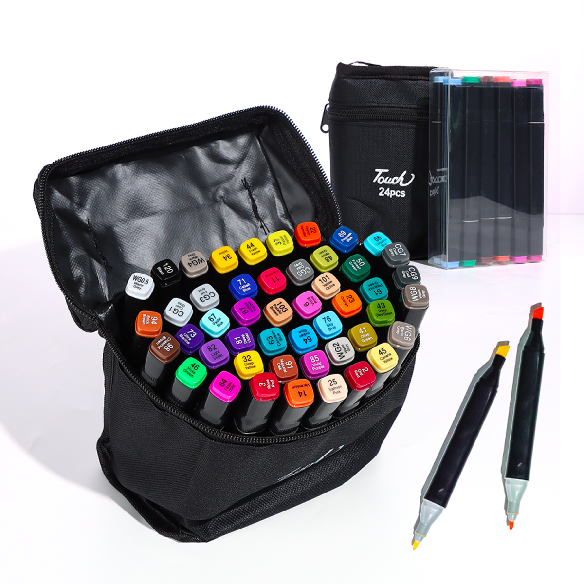 Winsons Dual Tip Alcohol Markers Set | 12–262 Colors Airbrush Marker ...